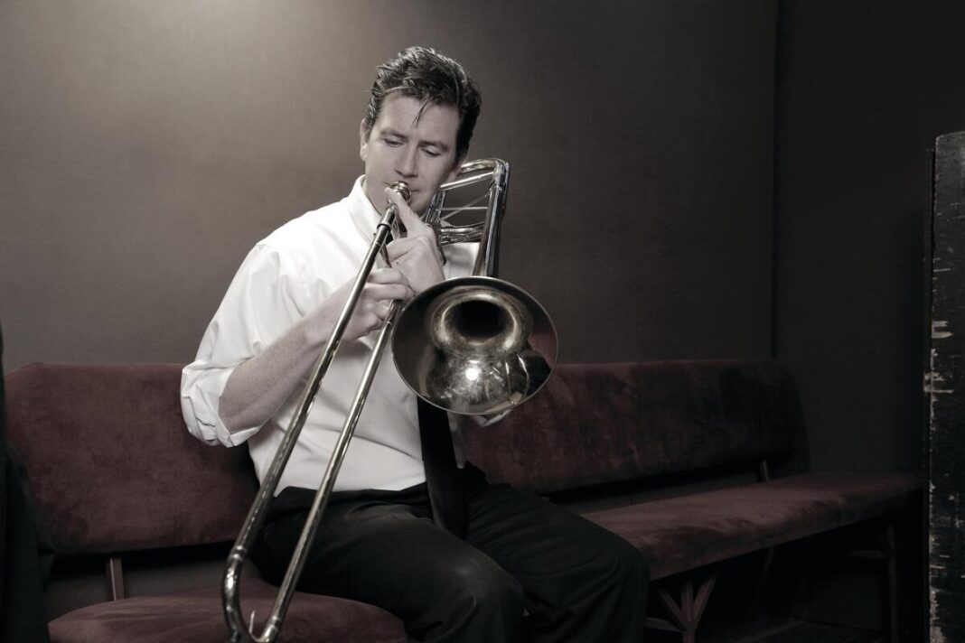 Sliding, and sipping, in style: Timothy Higgins debuts Trombone ...