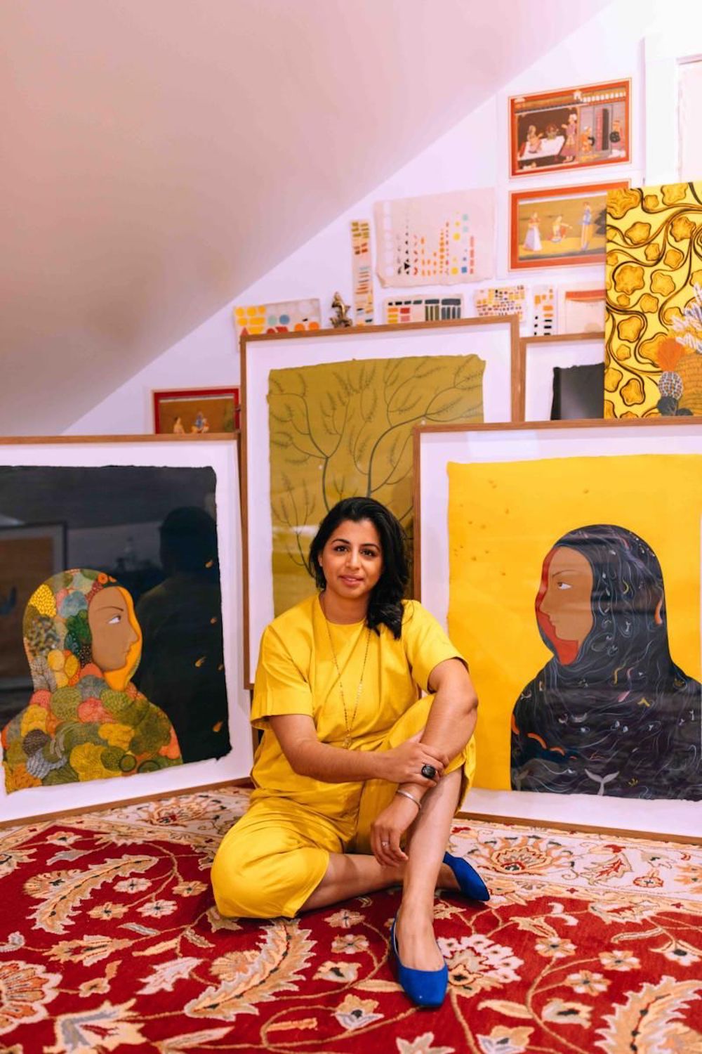 Trained in 18th-century Indian technique, Rupy C. Tut paints women ...