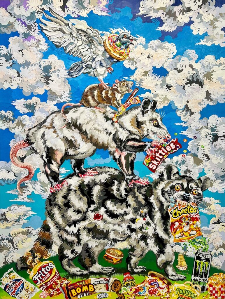 Andrea Bergen collages a post-apocalyptic world whose creatures feast ...