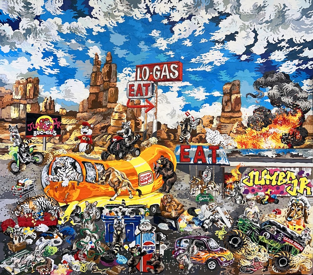 Andrea Bergen collages a post-apocalyptic world whose creatures feast ...