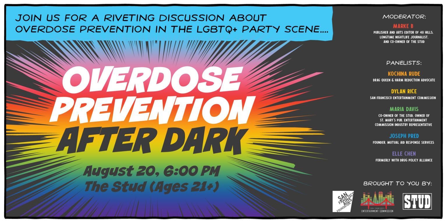 Join us Wed/20 for a discussion on overdose prevention in queer nightlife - 48 hills